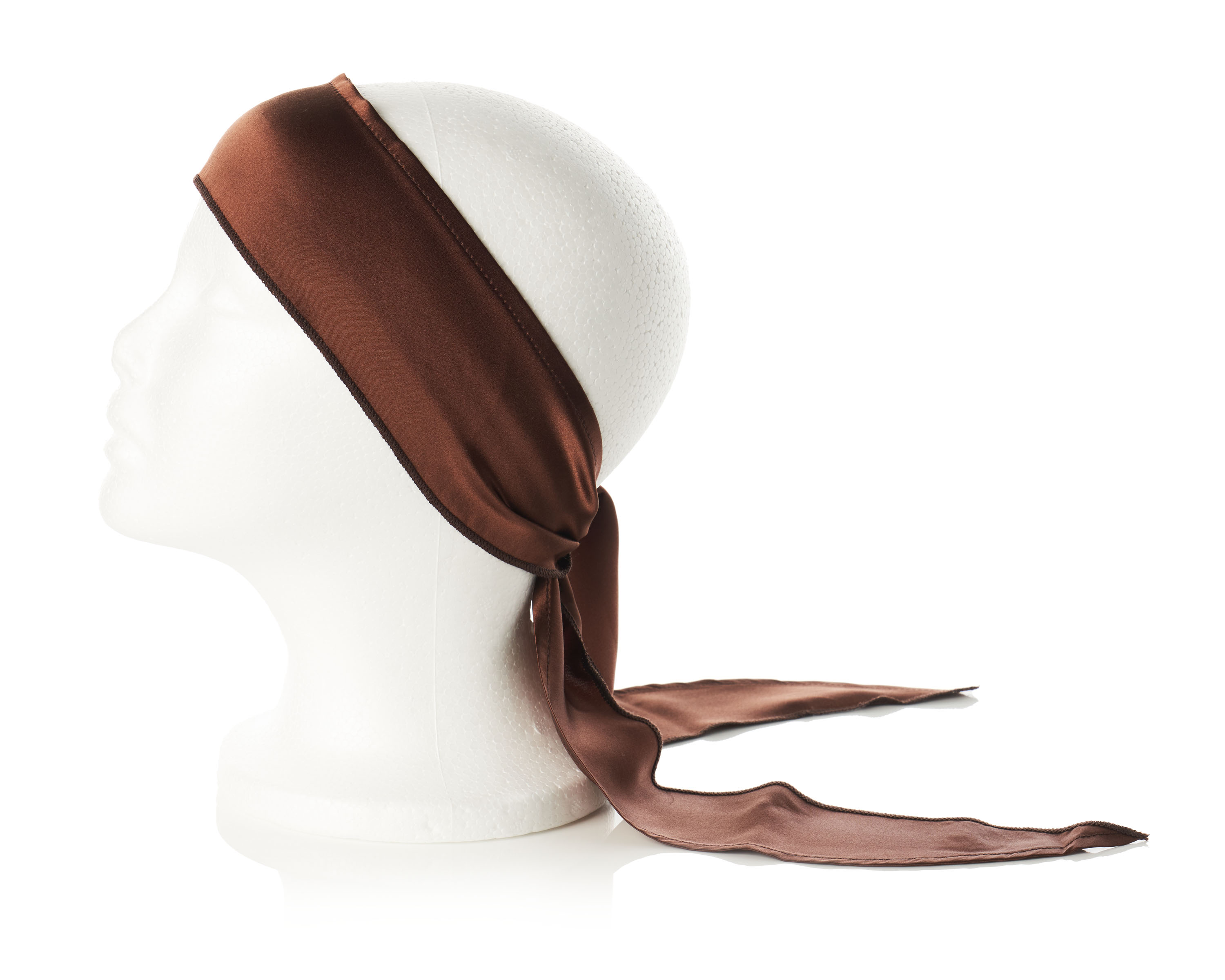 Brown Silk Edge Laying Scarf – Pure Silk DuRags